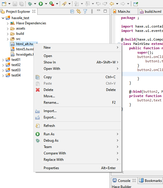 Add "set active build" item for .hxml files in project tree · Issue #32 ...