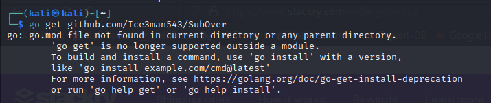 Installation issues in Kali Linux. · Issue #37 · Ice3man543/SubOver · GitHub