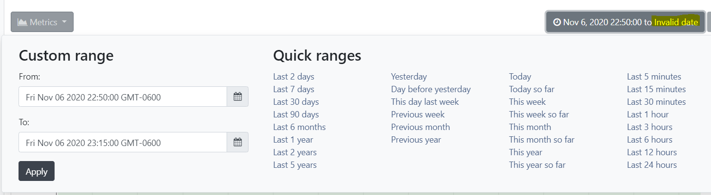 Metrics: Cannot Select Actual Time Range · Issue #878 · dalibo/temboard · GitHub