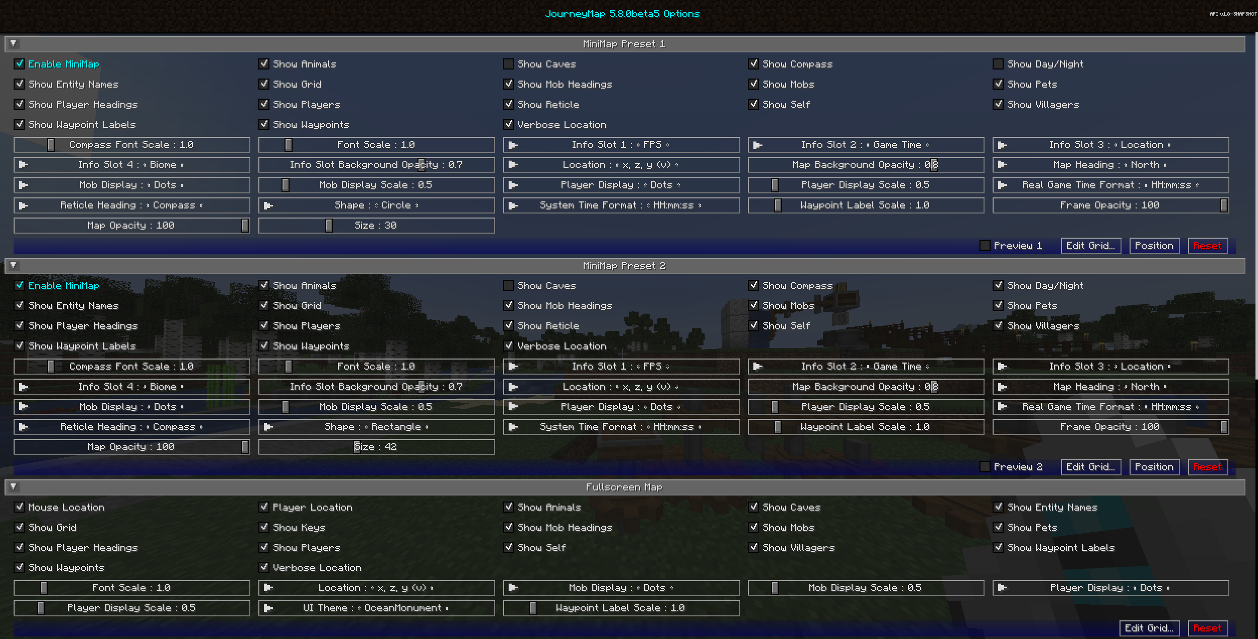 [1.18.1] Some categories aligned left in options menu · Issue #371 · TeamJM/journeymap · GitHub