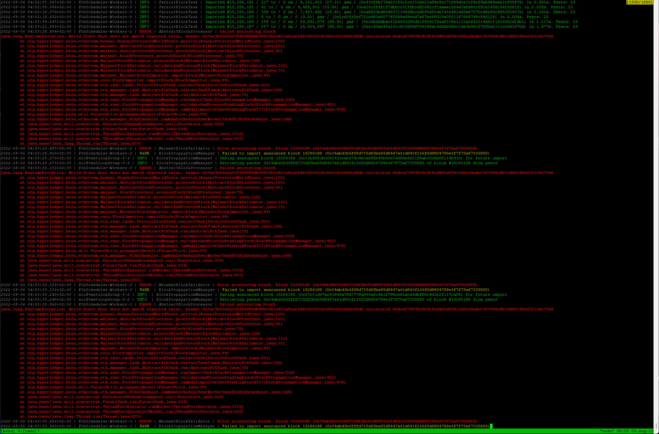Besu Get S Stuck With World State Root Does Not Match Expected Value · Issue 4225 · Hyperledger
