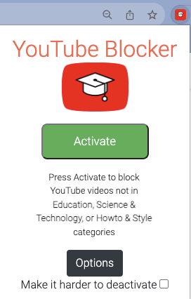 GitHub - eric60/YouTube-Blocker: A Chrome Extension that blocks non ...