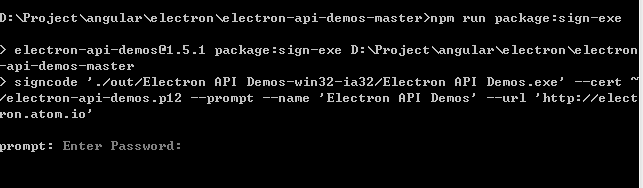 Cli npm run package ,prompt need enter password? · Issue #389 ...