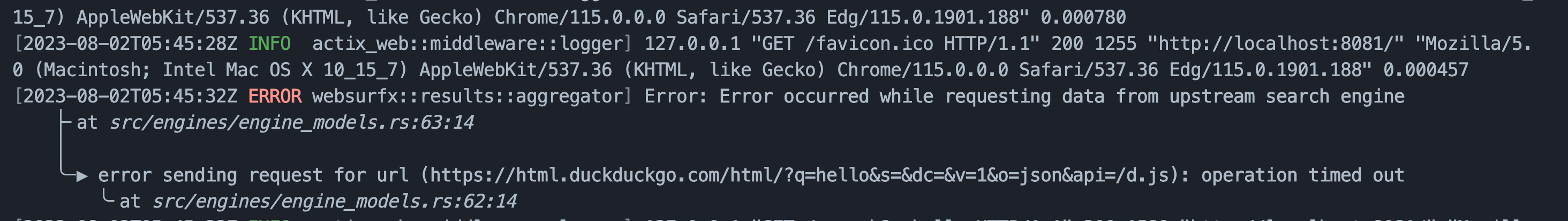 🔧 Add more detailed logging for debugging · Issue #170 · neon-mmd/websurfx · GitHub