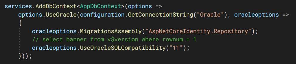 Problem assigning a role to a user (Oracle 11 database) · Issue #31432 · dotnet/efcore · GitHub
