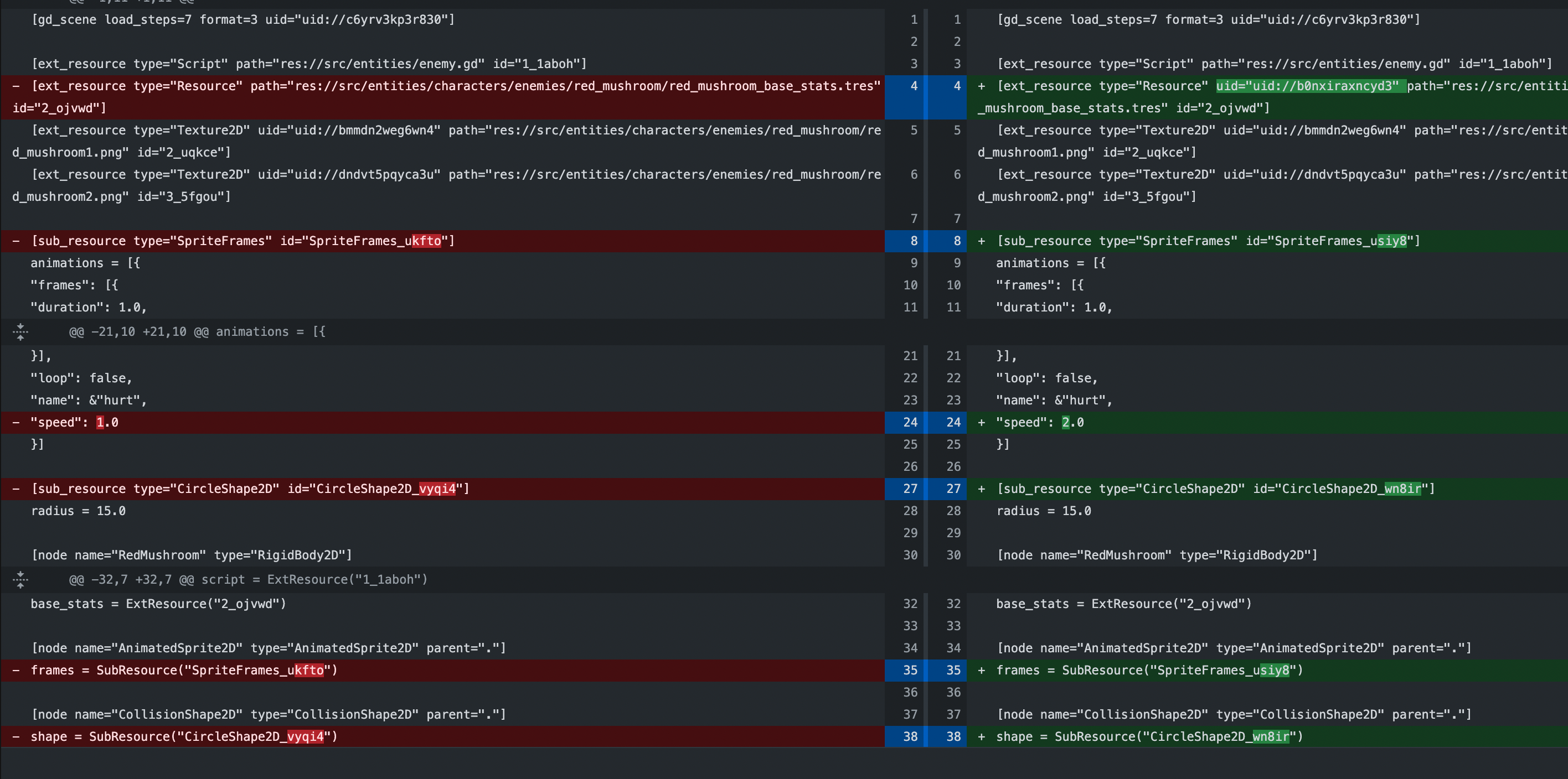 Resources on .tscn files gets new IDs for no reason · Issue #71854 · godotengine/godot · GitHub