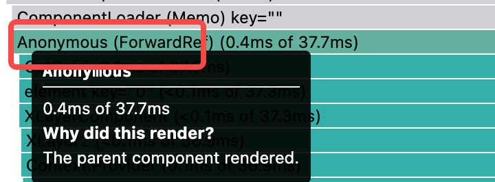 Bug: React DevTools 'Why did this component render?' incorrectly reports 'The parent component ...