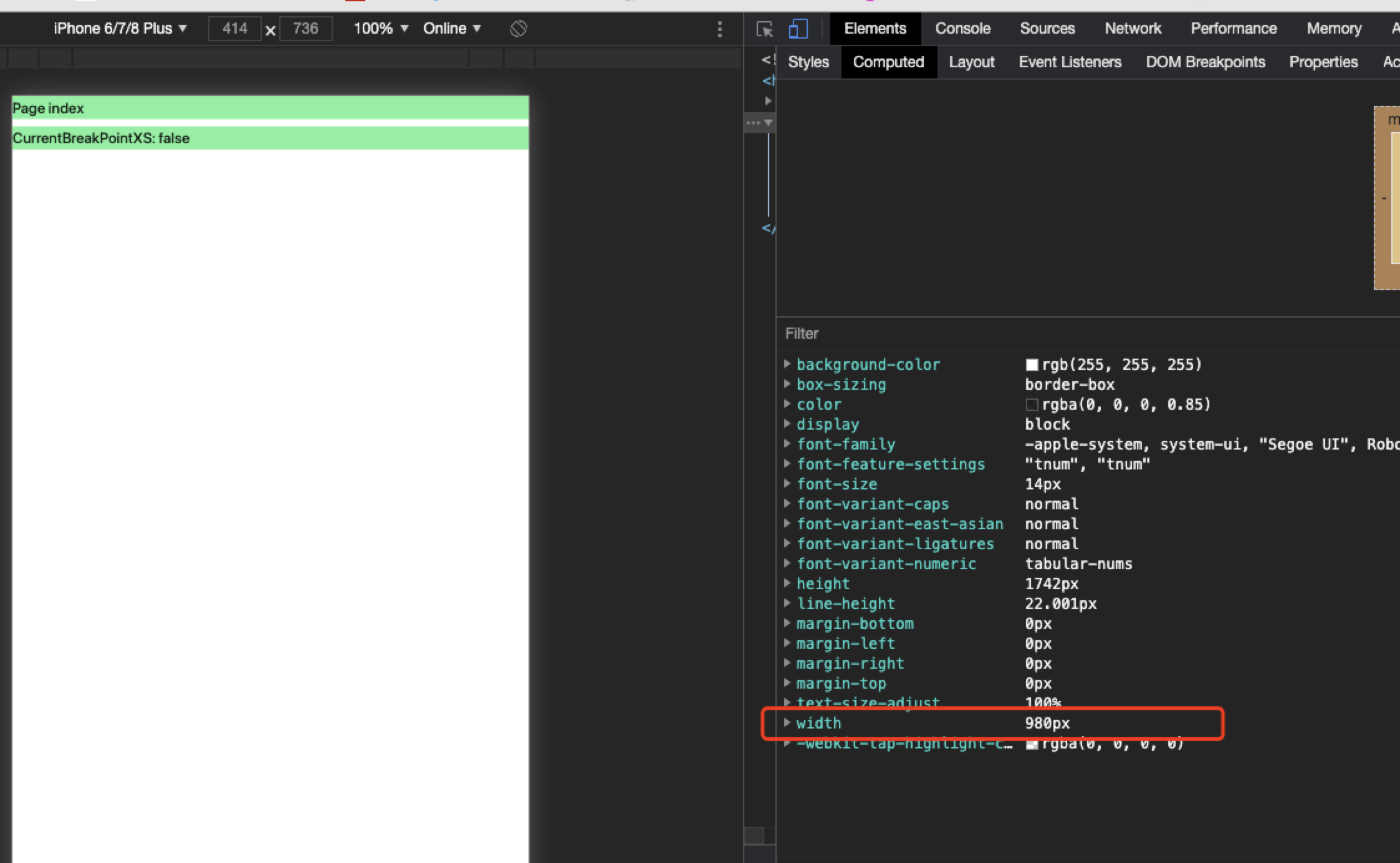 [Bug] 添加HTML模板document.ejs后，移动端宽度出现问题，固定980px · Issue #5973 · umijs/umi · GitHub