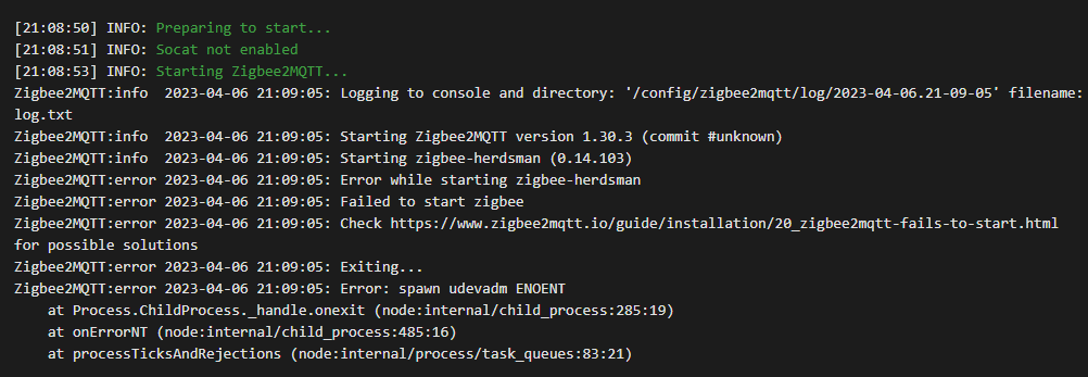 Zigbee2mqtt Starts Failed In Ha Addon · Koenkk Zigbee2mqtt · Discussion 