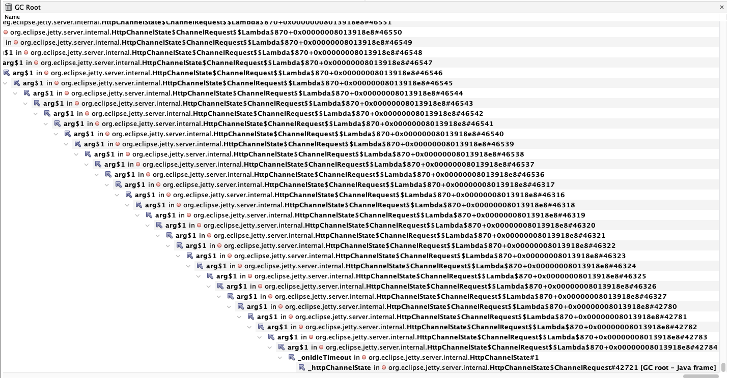 OutOfMemoryError caused by CyclicTimeouts · Issue #10120 · jetty/jetty.project · GitHub