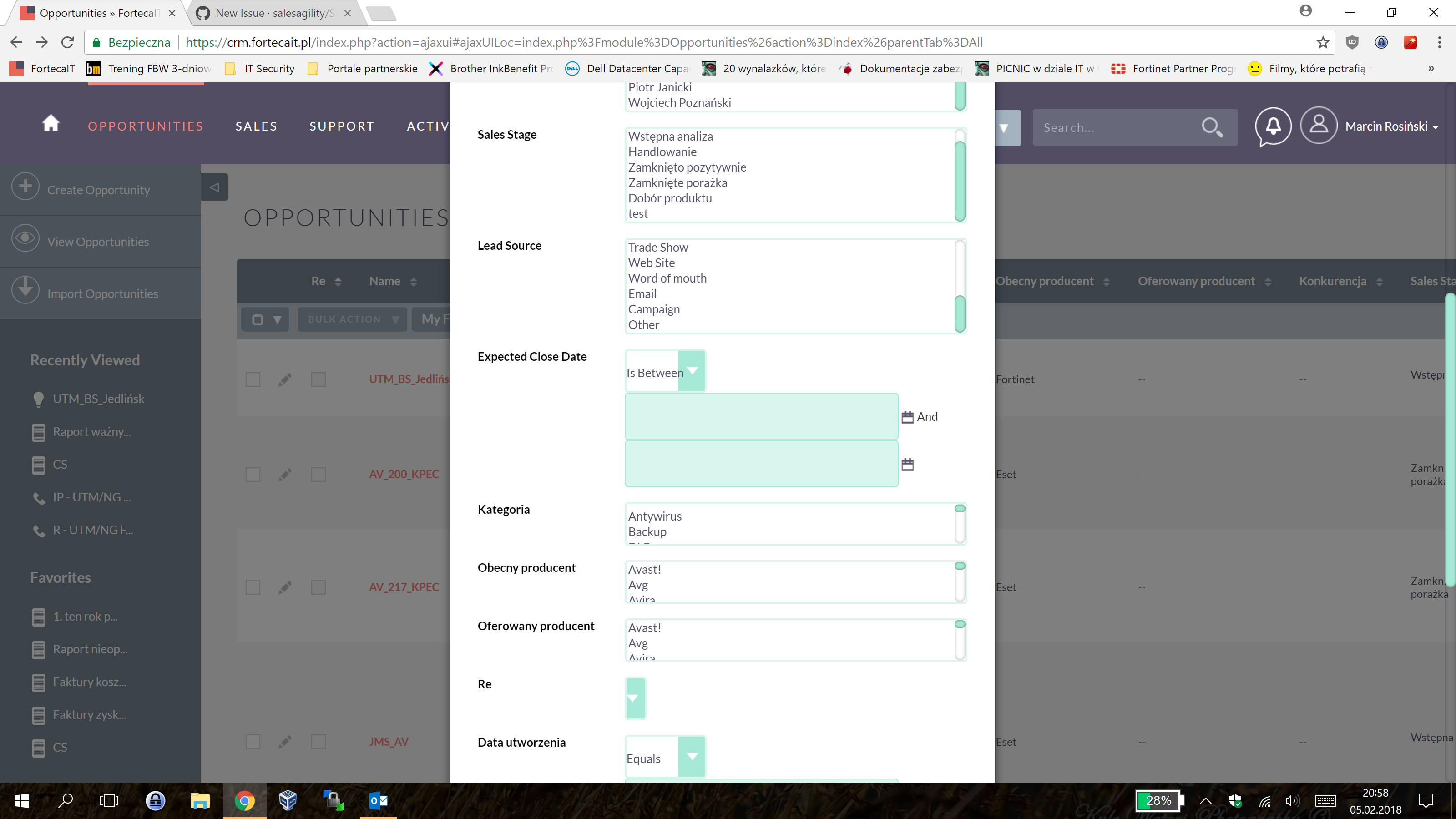 AOR - missing between date parameter · Issue #5092 · salesagility/SuiteCRM · GitHub