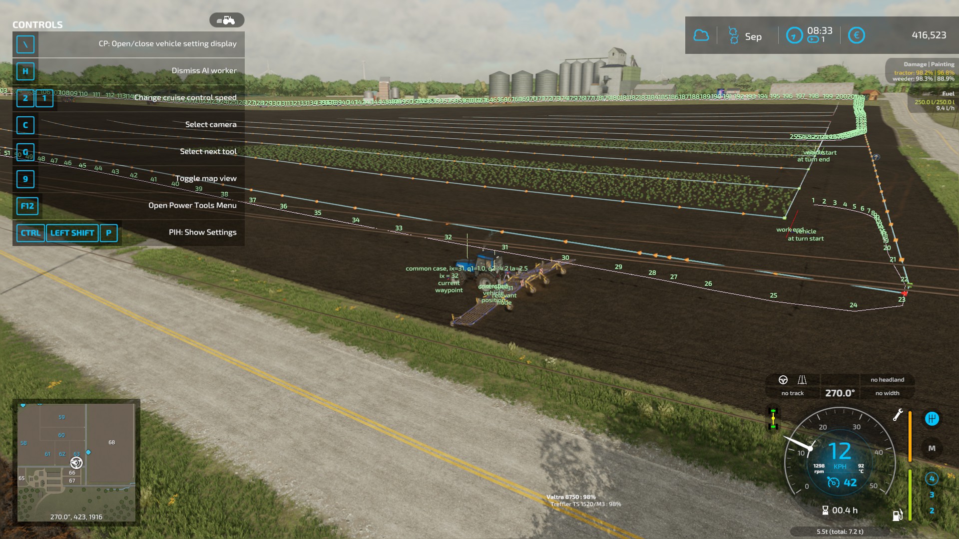[BUG_SP] Pathfinding issue: Helper takes a long turn · Issue #308 · Courseplay/Courseplay_FS22 ...