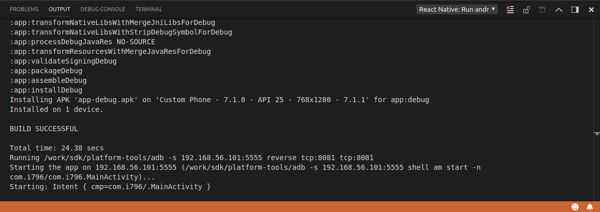 [Error] Failed to run the application in Android · Issue #796 · microsoft/vscode-react-native ...