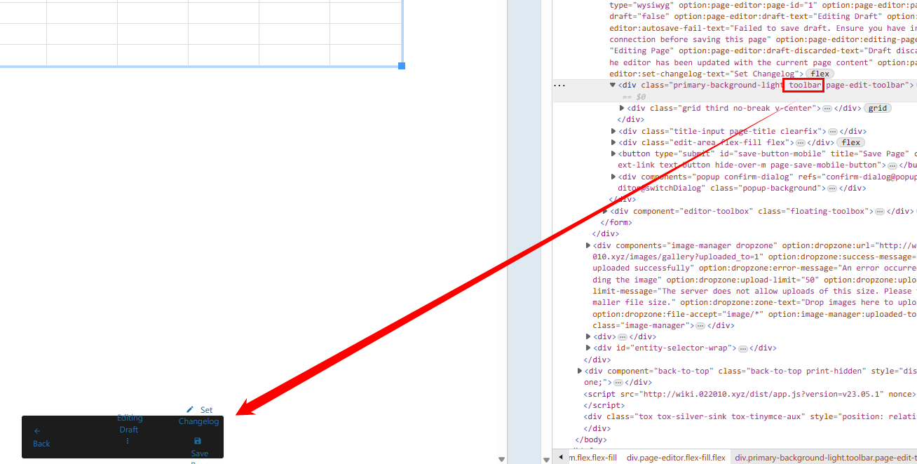 The Toolbar Of Edit Page Doesn T Works In The Correct Positon In Edge Or Chromium Browser