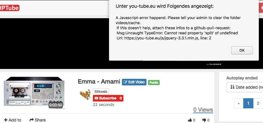 Audio Error Js script · Issue #573 · WWBN/AVideo · GitHub