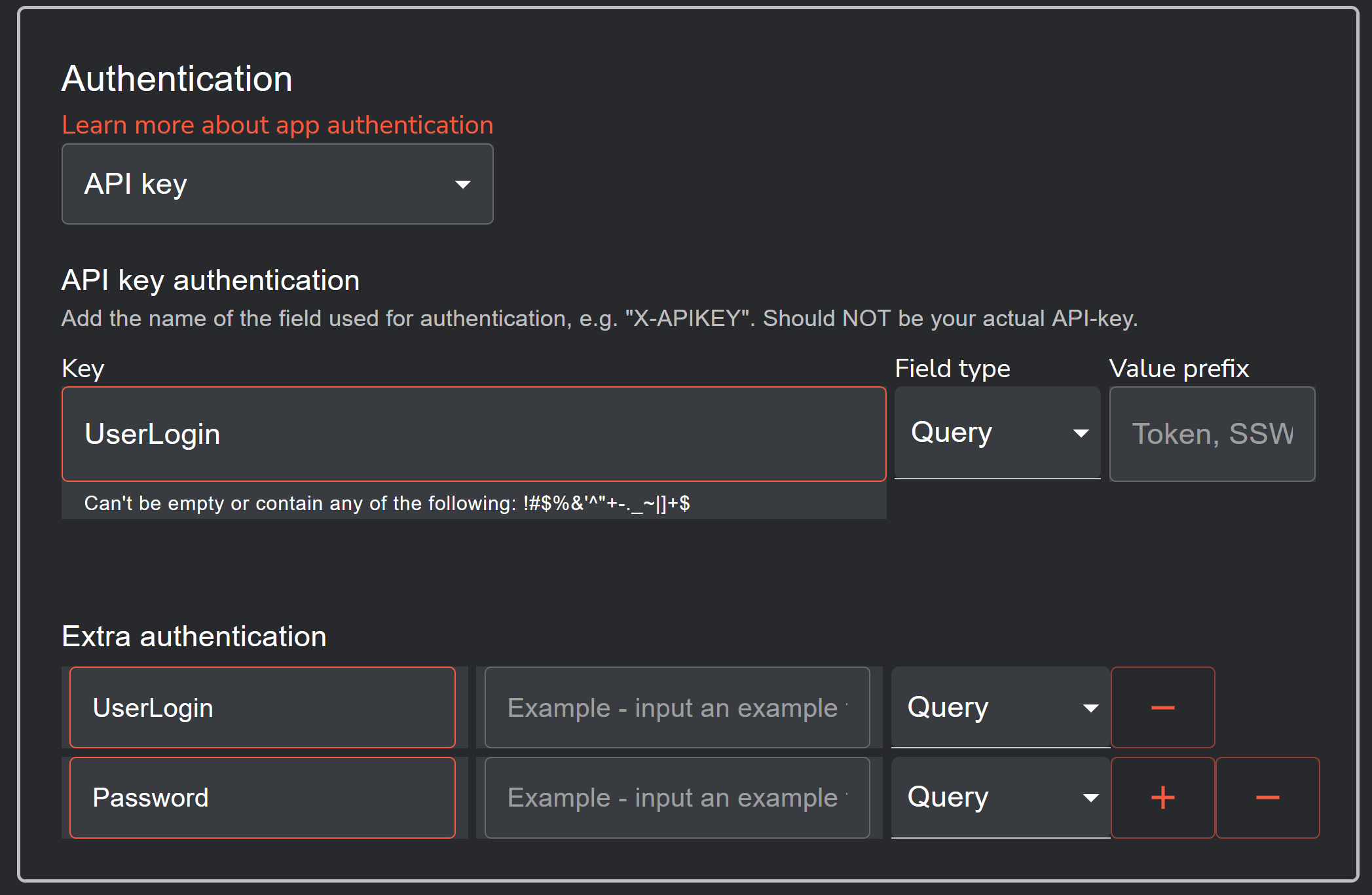 Shuffle App Authentication No Authentication Option With Extra 
