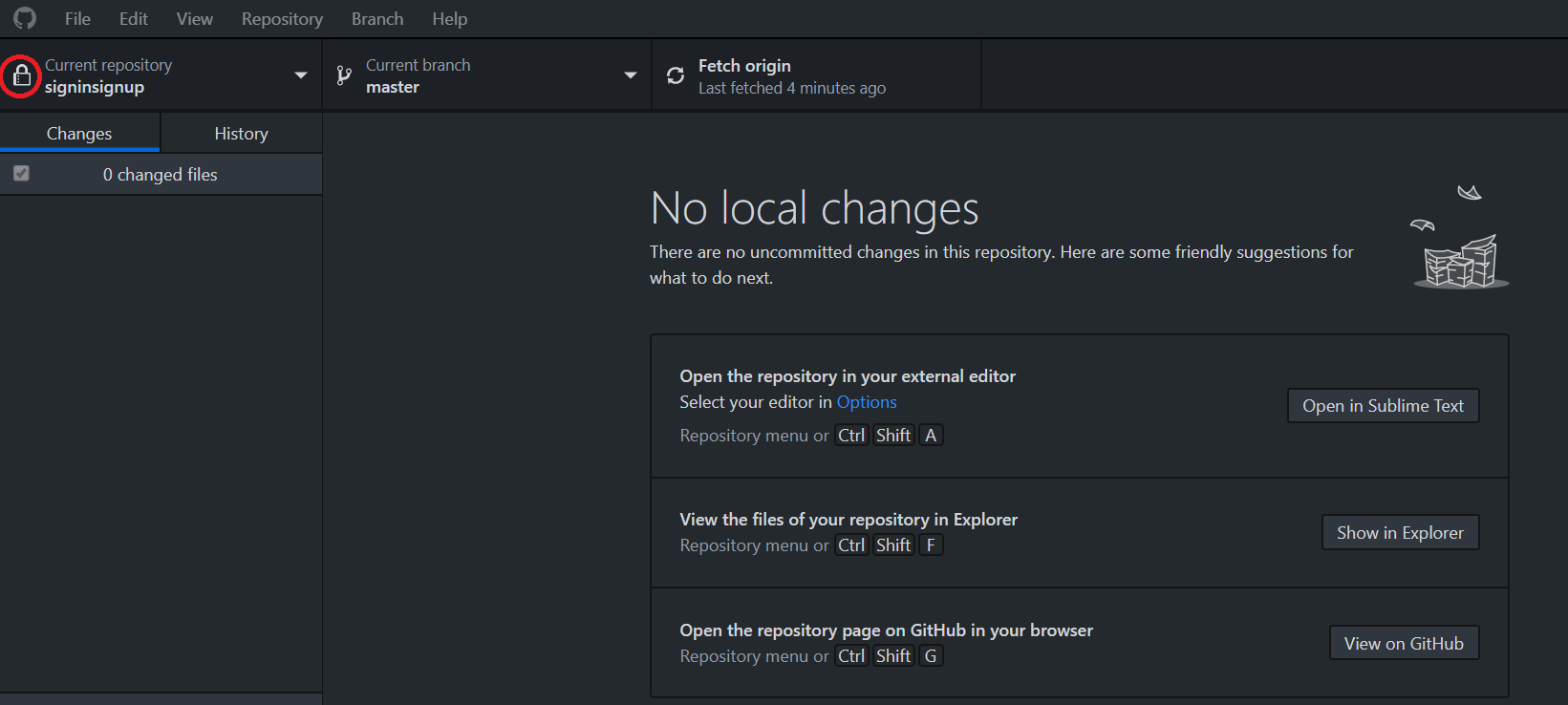 Publishing a private repository then making it public doesn't refresh the lock icon upon ...