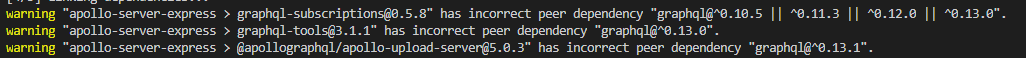 Incorrect peer dependency · Issue #1656 · apollographql/apollo-server · GitHub