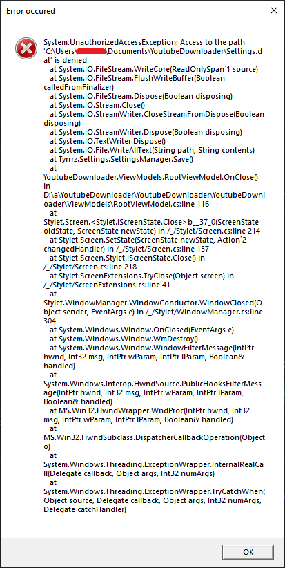 Unauthorized access error · Issue #186 · Tyrrrz/YoutubeDownloader · GitHub