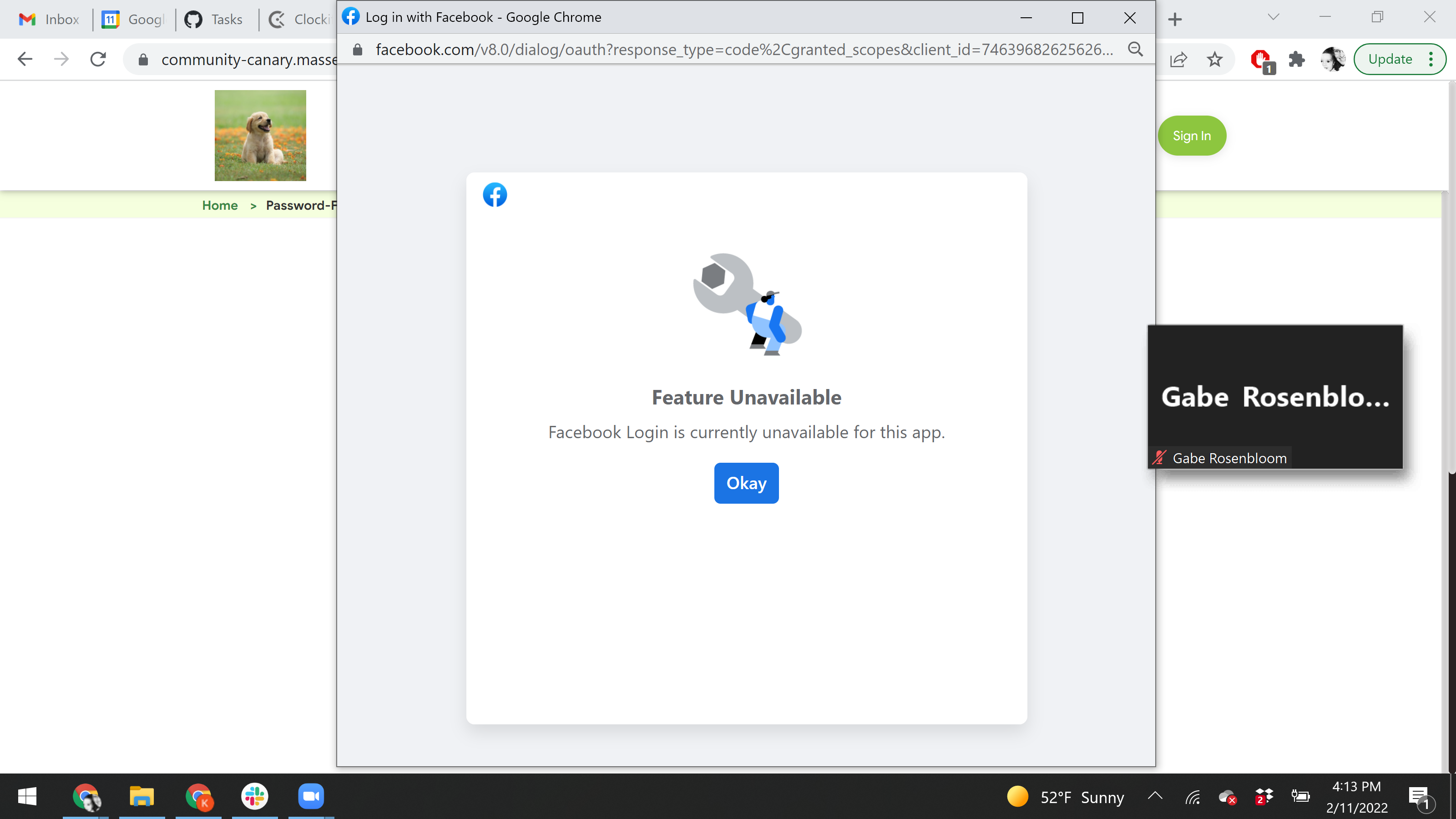 Facebook sign in didn't work and popup interfered with sign in · Issue #868 · massenergize ...