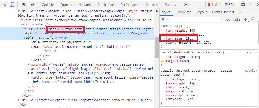 Sezzle widget styling issues · Issue #37 · sezzle/static-widgets · GitHub
