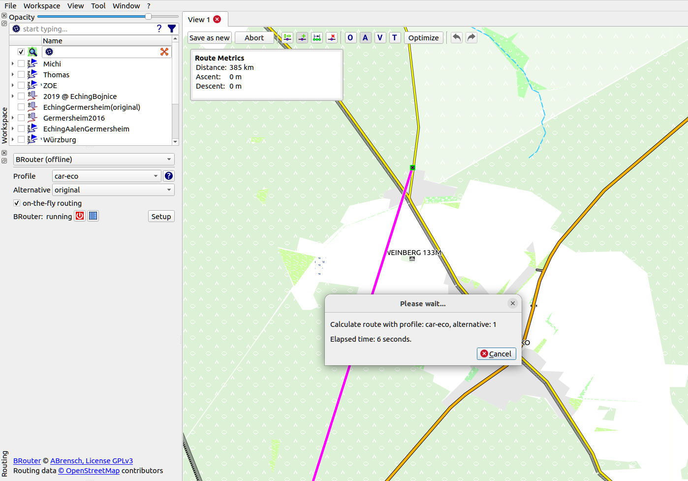 BRouter on-the-fly routing cannot be canceled · Issue #630 · Maproom/qmapshack · GitHub