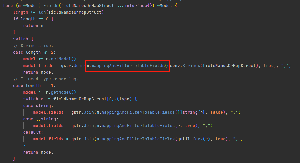 it's suggested no fields filtering in function Fields, cause it a little bit slow with no fields ...