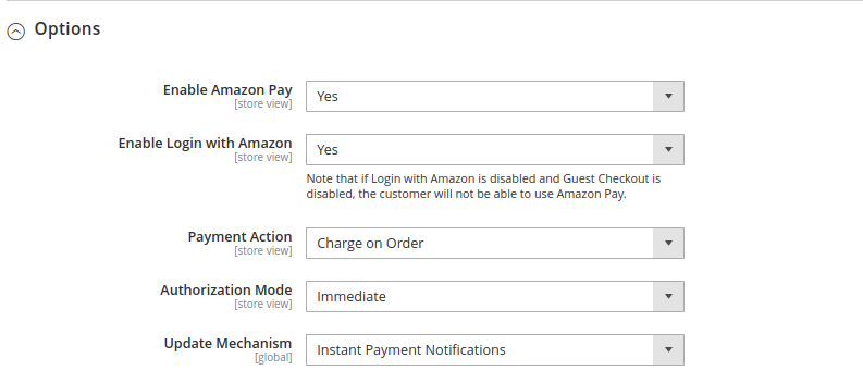 Amazon Pay not showing up as payment method with Magento 2.3.1 · Issue #478 · amzn/amazon ...