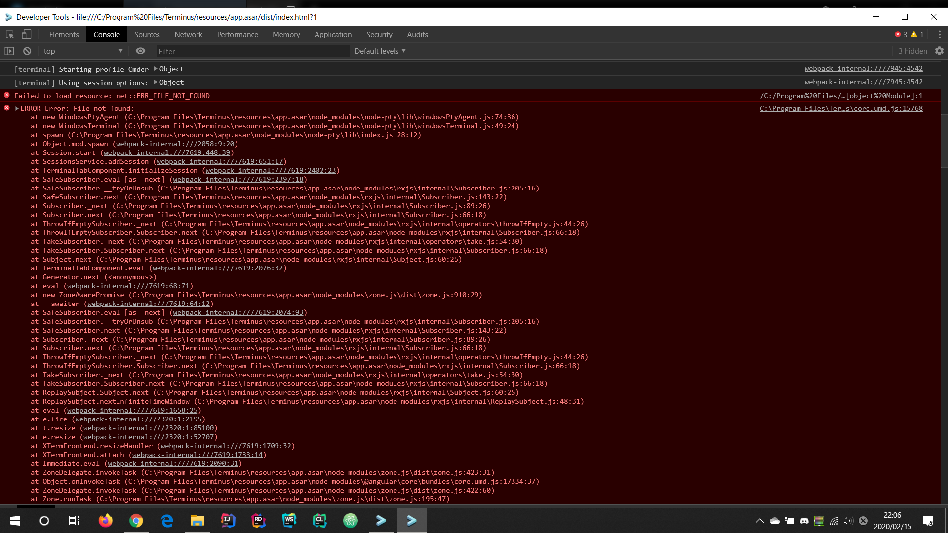 Can't run Cmder on Terminus. · Issue #2129 · Eugeny/tabby · GitHub