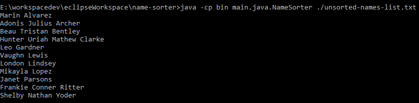 GitHub - Ndilani/name-sorter: Build a name sorter. Given a set of names ...