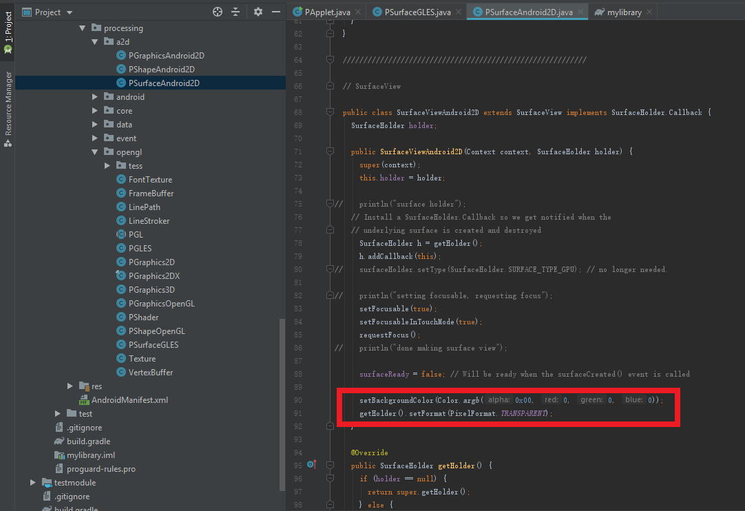Screen Flickering caused by SurfaceView · Issue #570 · processing/processing-android · GitHub