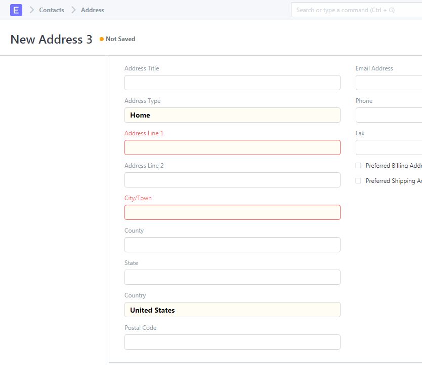 Unable To Save Address On Lead · Issue #9975 · frappe/erpnext · GitHub
