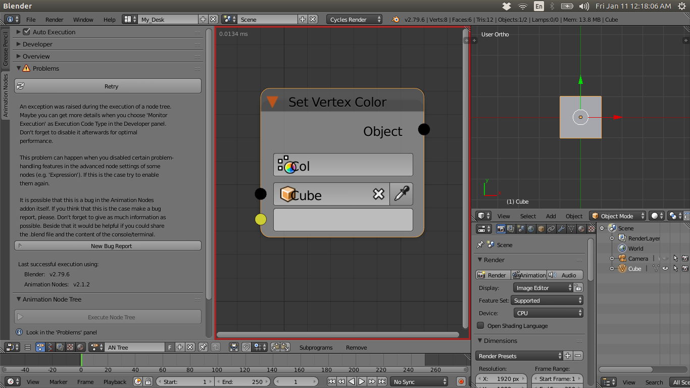 "Set Vertex Color Node" of AN2.1 does not work in Blender 2.79 (Latest ...