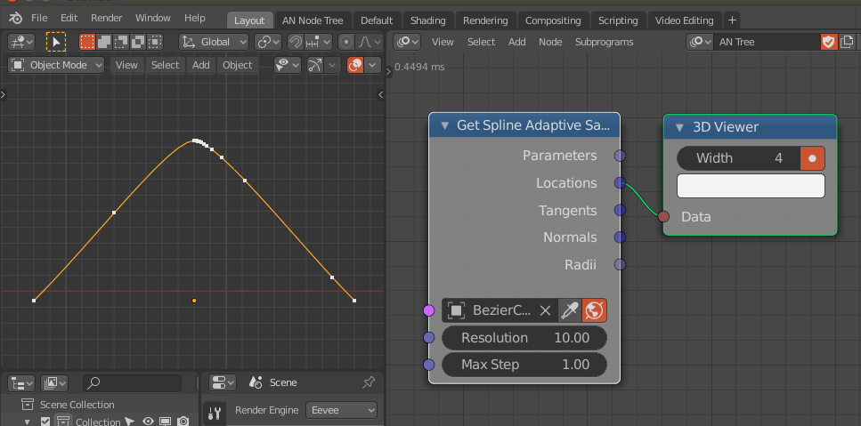 Adaptive sampling of curve · Issue #1330 · JacquesLucke/animation_nodes · GitHub