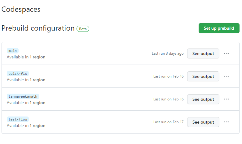 Codespaces: Prebuilds general availability · Issue #500 · github/roadmap · GitHub