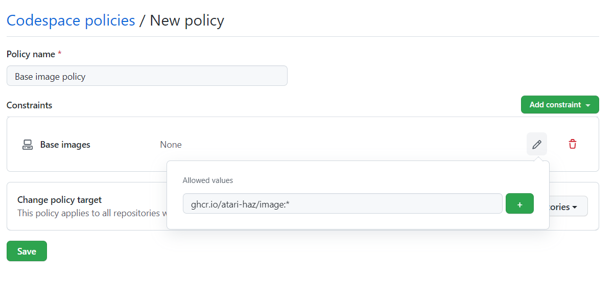 Codespaces now offers an organizational policy to restrict container images - The GitHub Blog