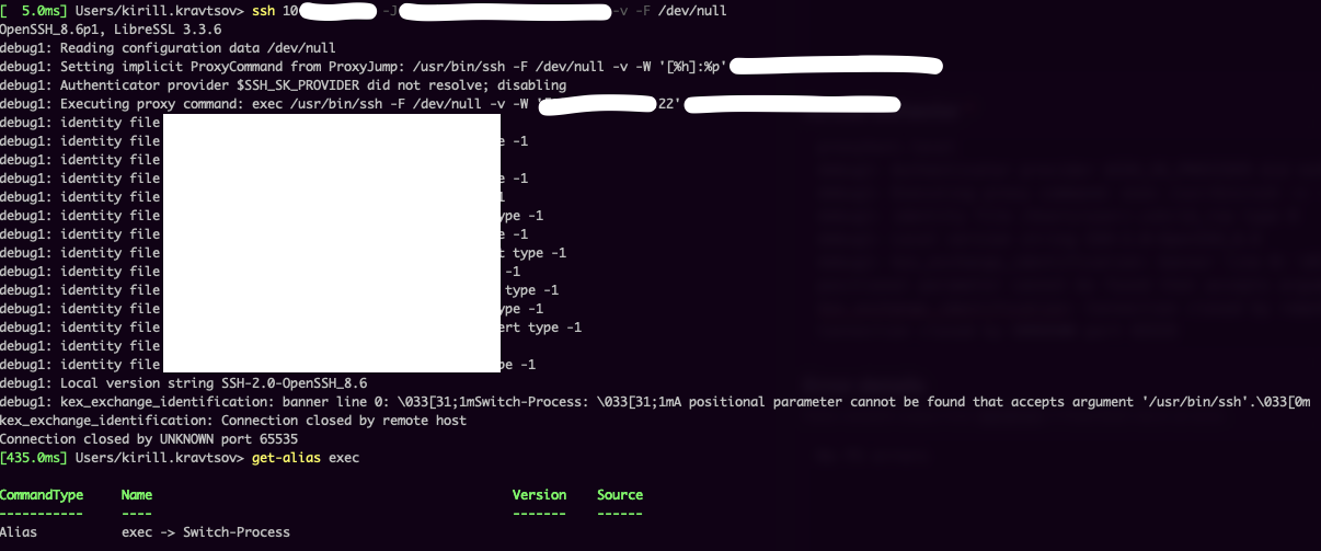 Ssh Command Can T Spawn A Proxy Command Via Exec From A Pwsh 7 3 0 Session · Issue 18561