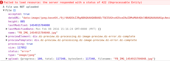 Getting 422 error from Laravel on upload · Issue #176 · rowanwins/vue ... Getting 422 error from Laravel on upload · Issue #176 · rowanwins/vue ...
