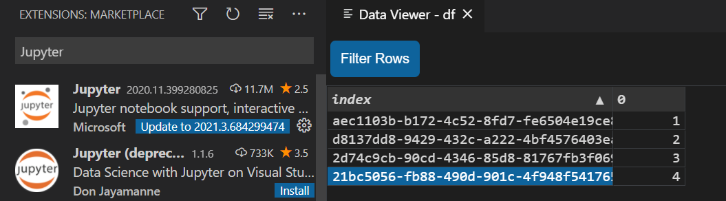 data viewer python interactive index not showing correctly · Issue ...