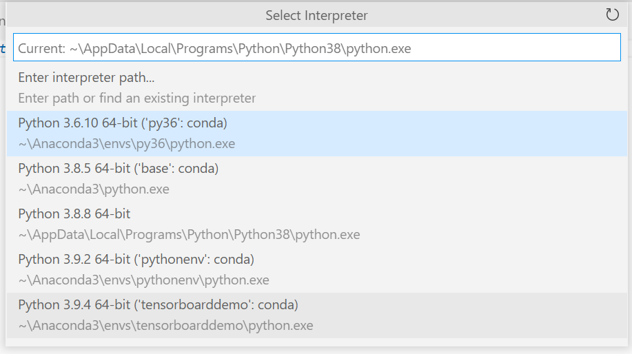 Conda environment hidden from list · Issue #5694 · microsoft/vscode ...