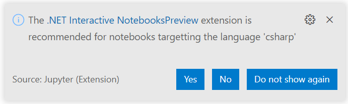 Native Notebooks - User should be prompted to install matching extension when opening a notebook ...