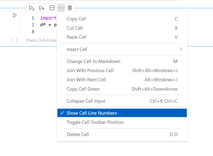Native notebook editor --line numbers not show · Issue #1200 · microsoft/vscode-jupyter · GitHub