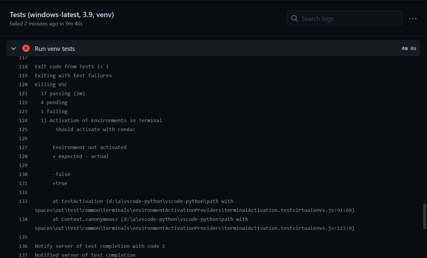 Windows Venv Test Failing On Main · Issue 16454 · Microsoftvscode Python · Github