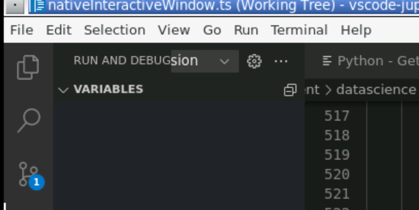 Debug dropdown is hidden by 'Run And Debug' title · Issue #128368 · microsoft/vscode · GitHub