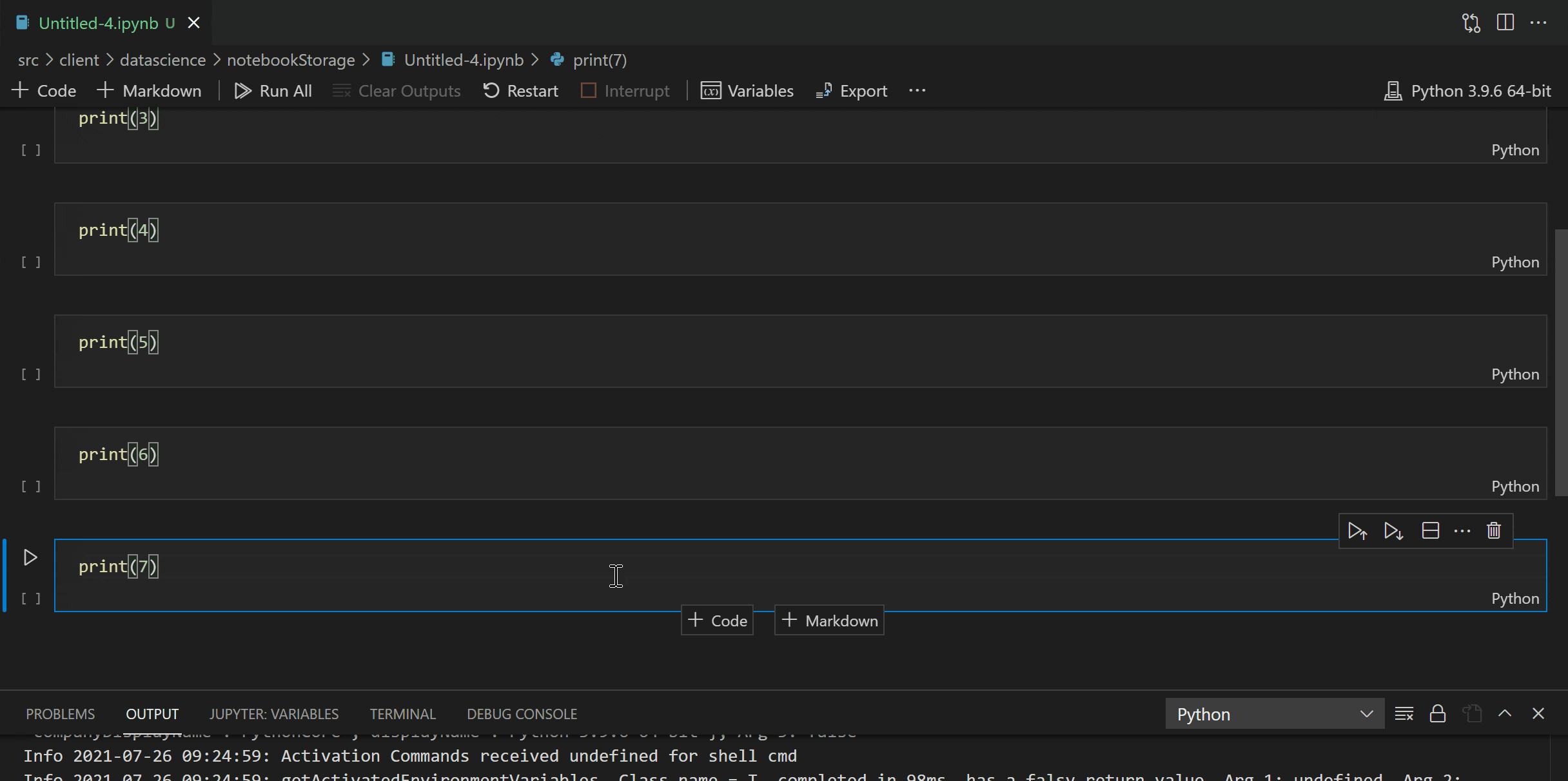 Markdown cell focus state is not restored when scrolled out of view and back into view · Issue ...