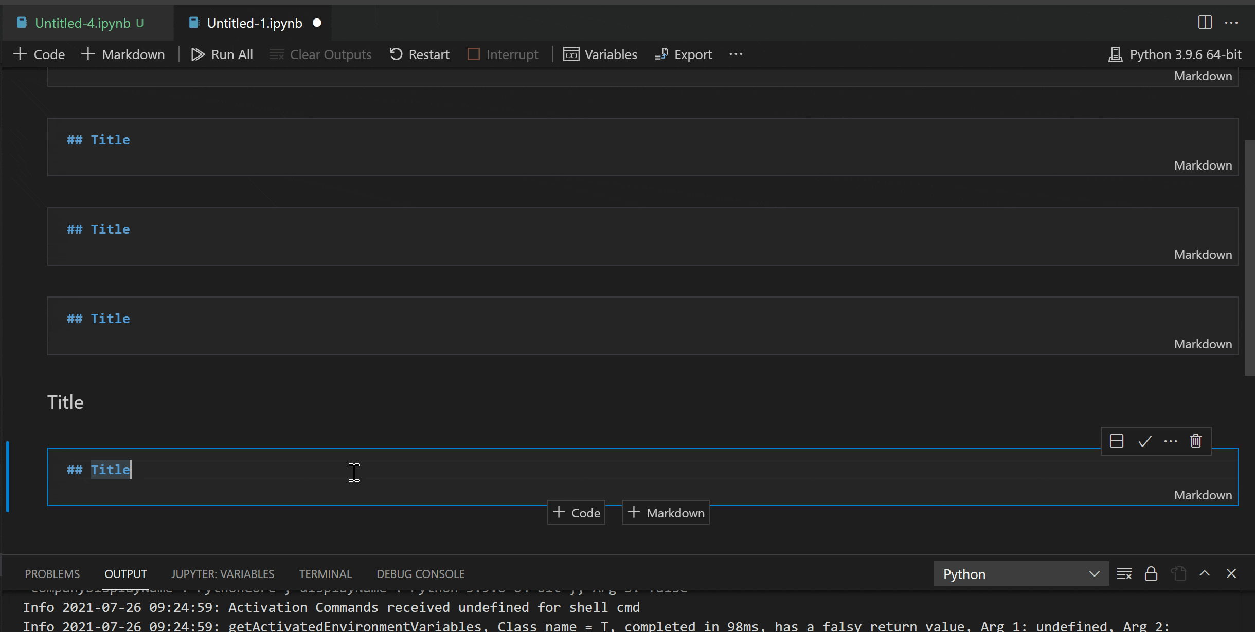 Markdown cell focus state is not restored when scrolled out of view and back into view · Issue ...