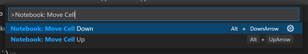 Visual Studio Code Move The Cell In Jupyter Notebook Up And Down 