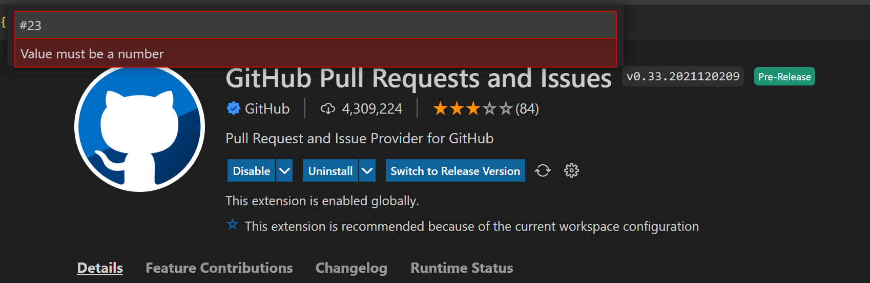 Expected Pr Number To Ignore Hash · Issue 3156 · Microsoftvscode Pull Request Github · Github 