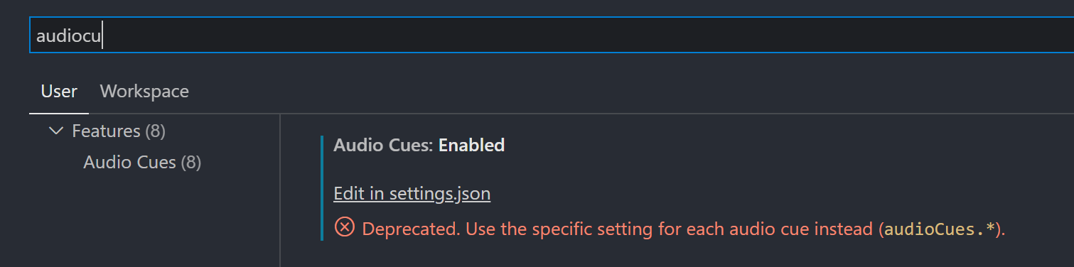 Deprecated setting icon does not have correct color · Issue #143897 ...