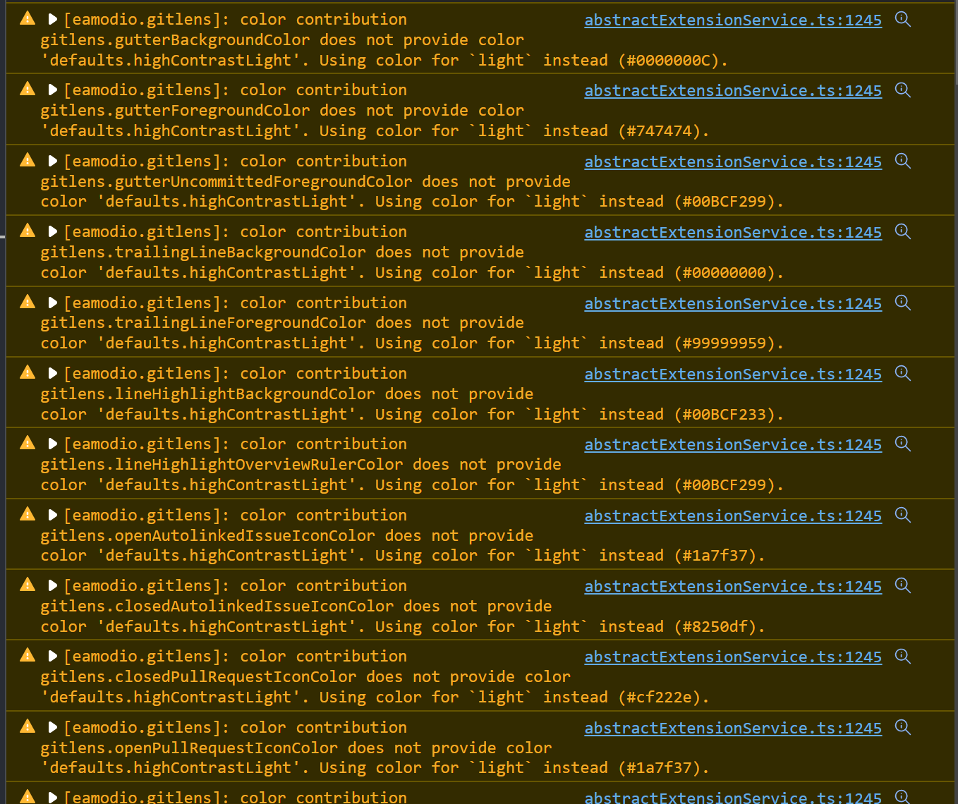 Console warnings in latest VS Code Insiders · Issue #1922 · gitkraken ...